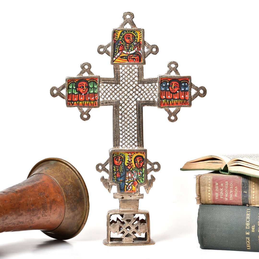 Ethiopian Cross Processional Icon Cross, Orthodox Church Cross ...