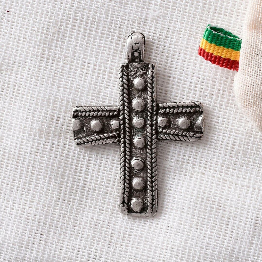 Vintage Ethiopian Silver Cross, Silver Neck Cross, Handmade Coptic Neck ...