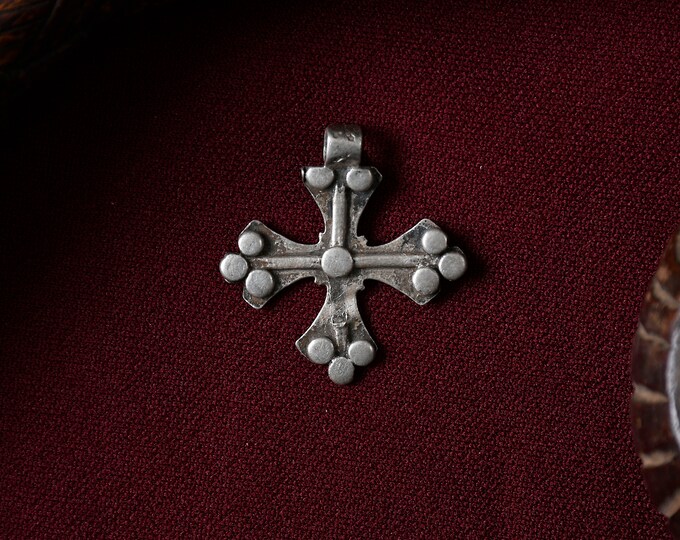 Old Ethiopian Silver Cross Neck Cross Coptic Cross Pendant Maria ...