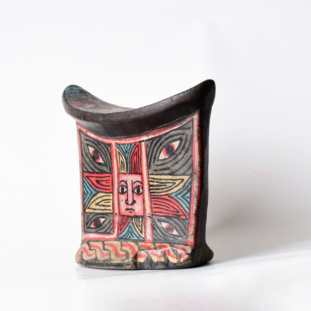 Old African Wooden Headrest, Tribal Pillow, Oromo Neck Rest, Tribal ...
