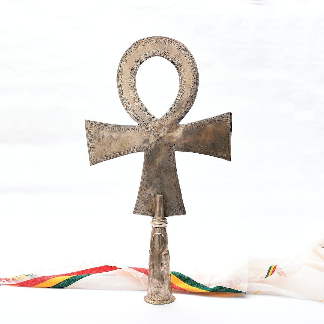 Unique Ethiopian Processional Cross Large Ankh Cross15 Orthodox Church ...