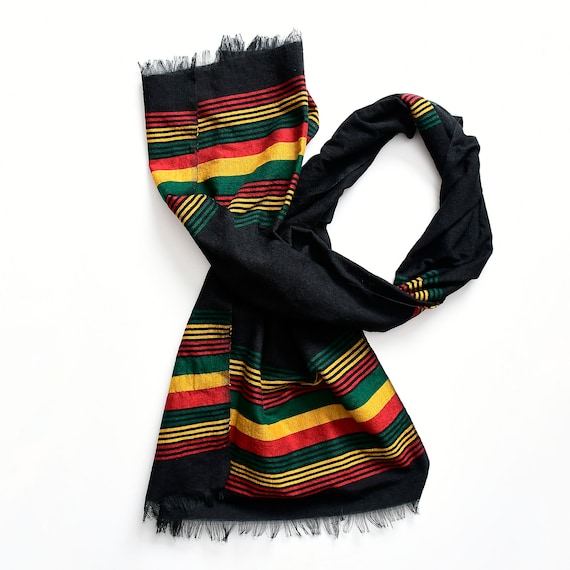 Rasta clothing Ethiopian scarf Netela Rasta shawl bla… - Gem