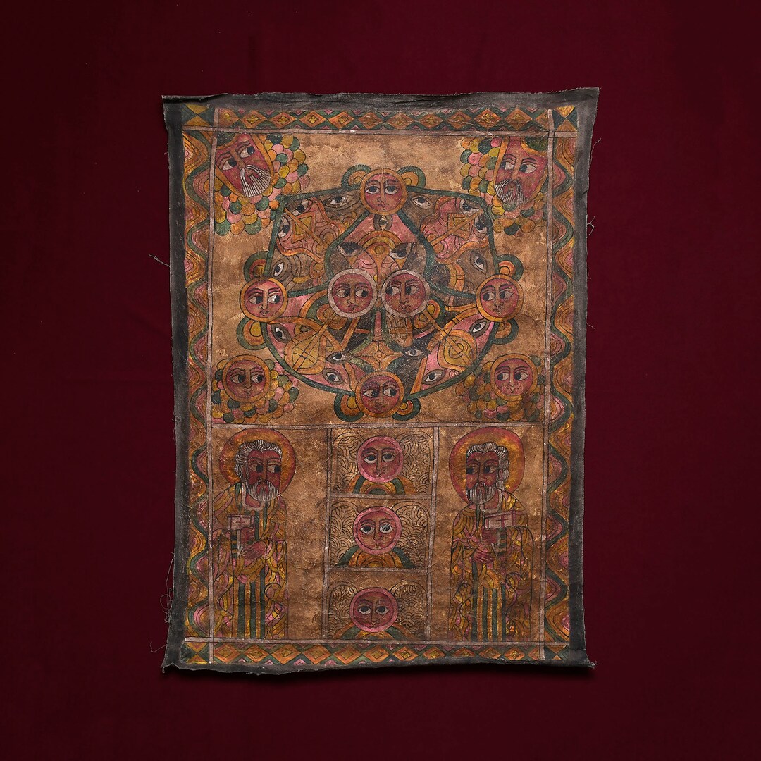 Large Old Ethiopian Magic Scroll Ethiopian Orthodox Healing Scrolls ...