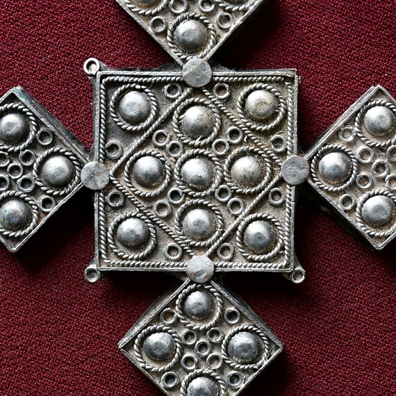Large Ethiopian neck Cross, Coptic neck Cross pendant… - Gem