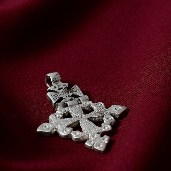 Ethiopian silver Cross pendent, Ethiopian neck cross,… - Gem