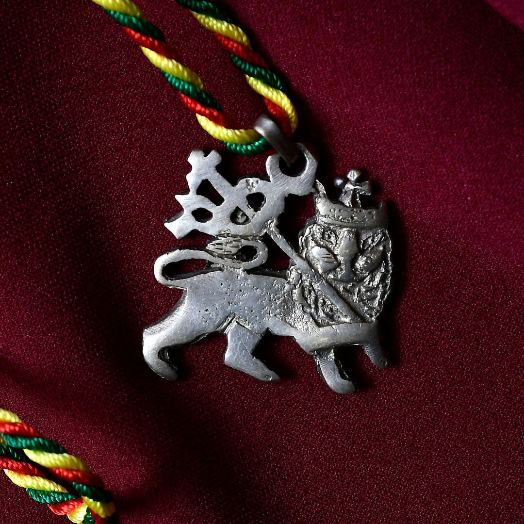 Ethiopian Lion of Judah Pendent Haile Selassie, Coin Pendent, Rasta ...