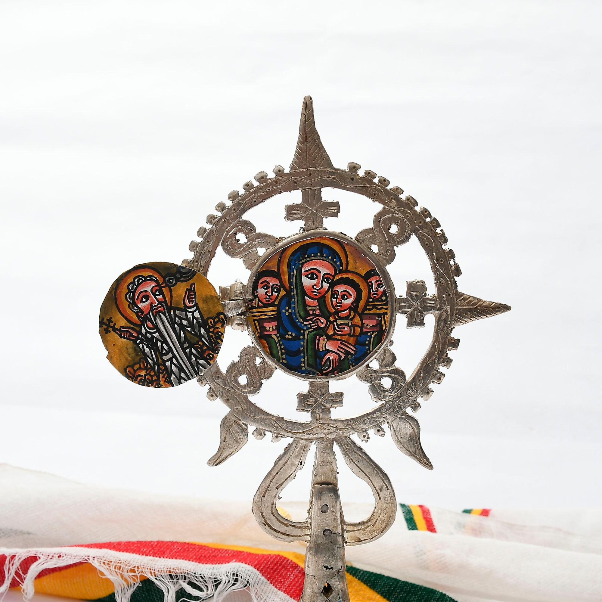 Ethiopian Processional Cross Self Standing Cross Coptic Icon Religious ...