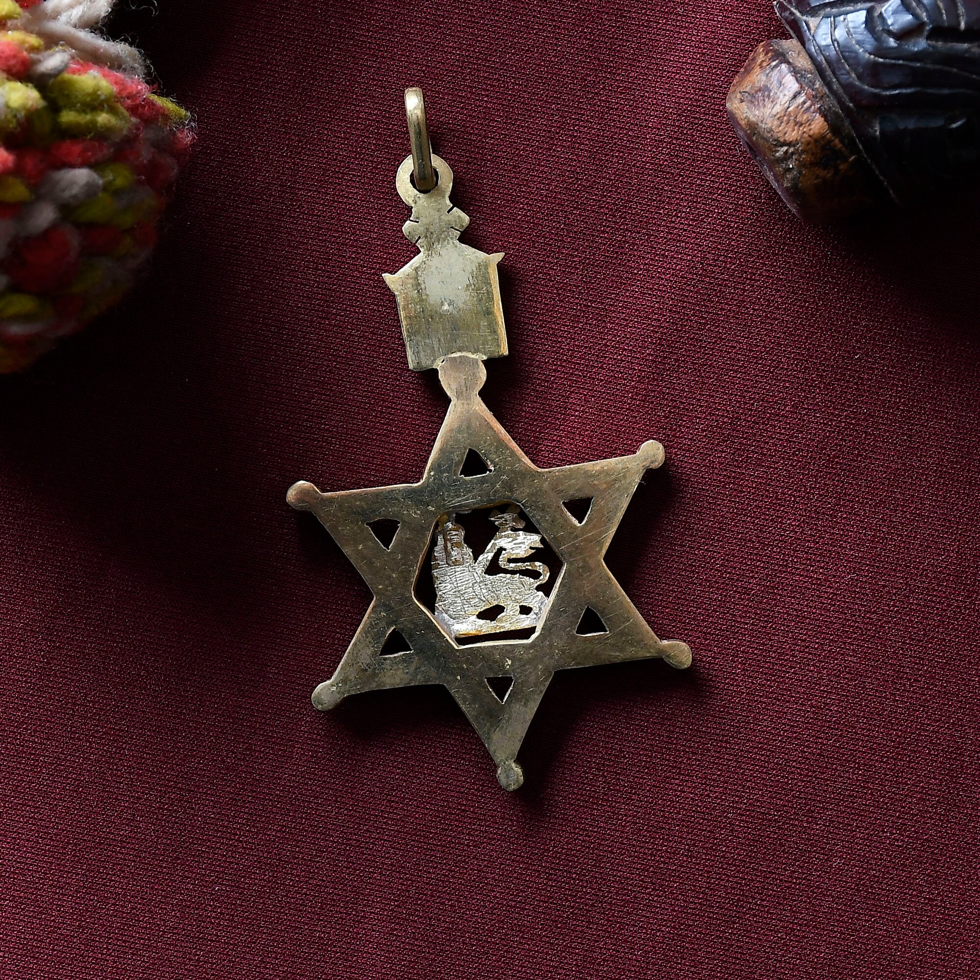 Lion of Judah Star of David Neck Cross Handmade Ethiopian Pendent Haile ...