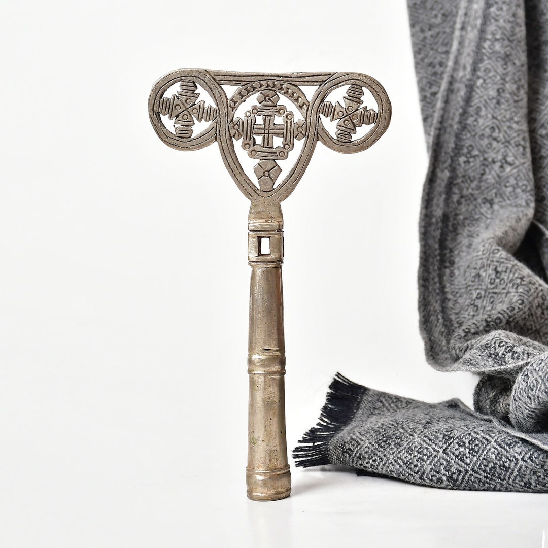 Handmade Ethiopian Orthodox Cross, Priest Prayers Stick Final Tip ...