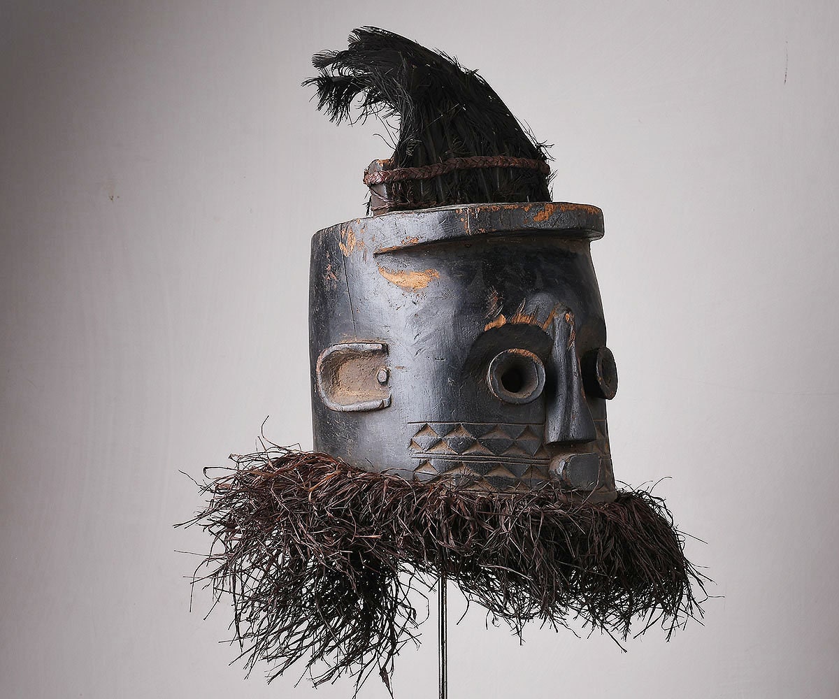 African Congo Tribal Mask From KUBA Tribe Headgear Divination Mask ...