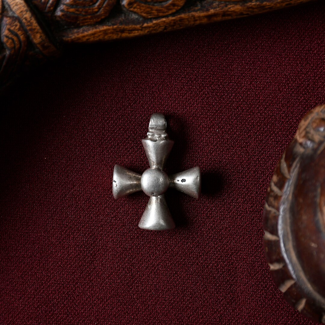 Antique Ethiopian Silver Cross, Handmade Silver Neck Cross, Coptic ...