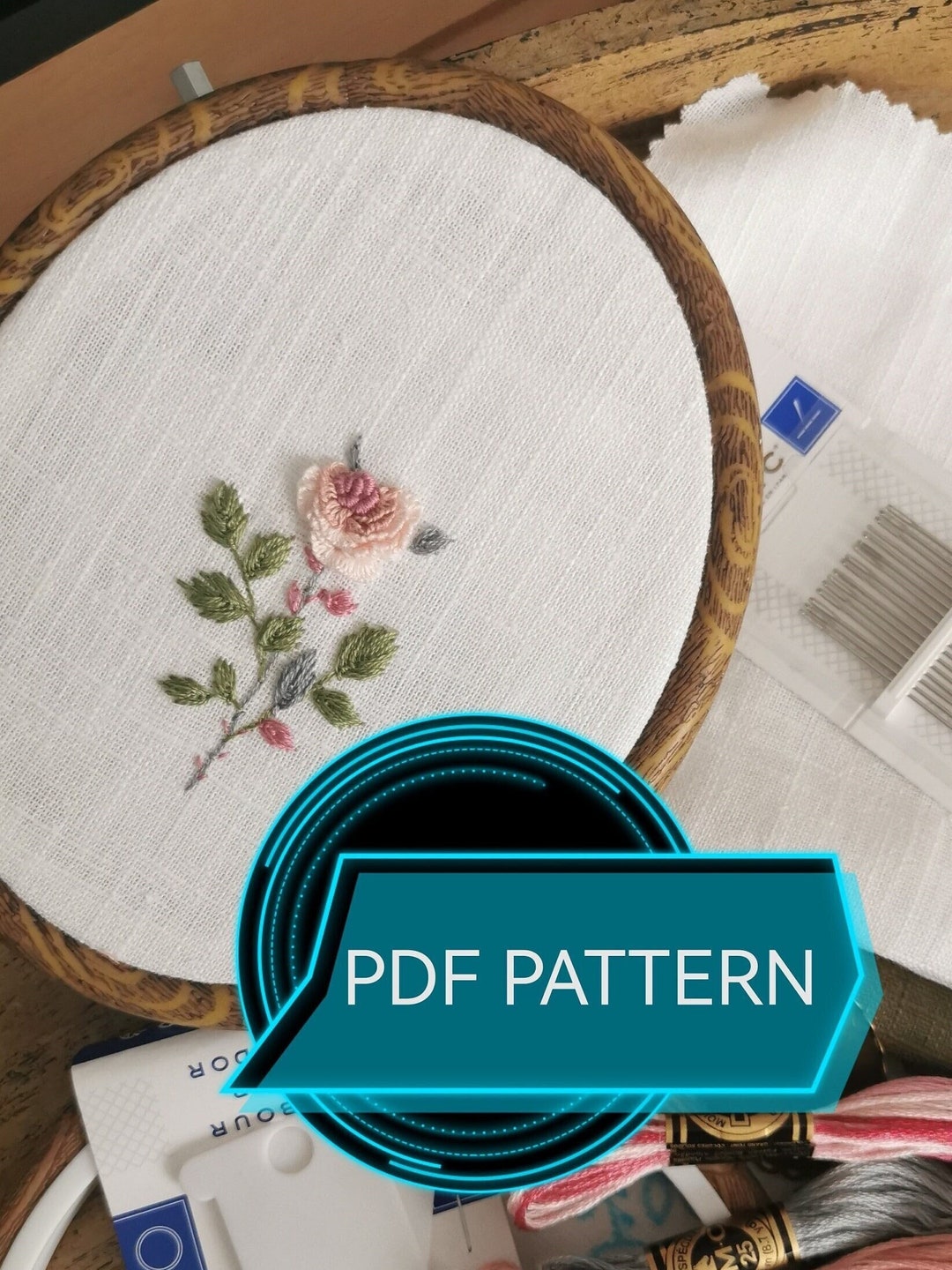DIGITAL DOWNLOAD Embroidery Rose Kit Pattern Digital Download - Etsy