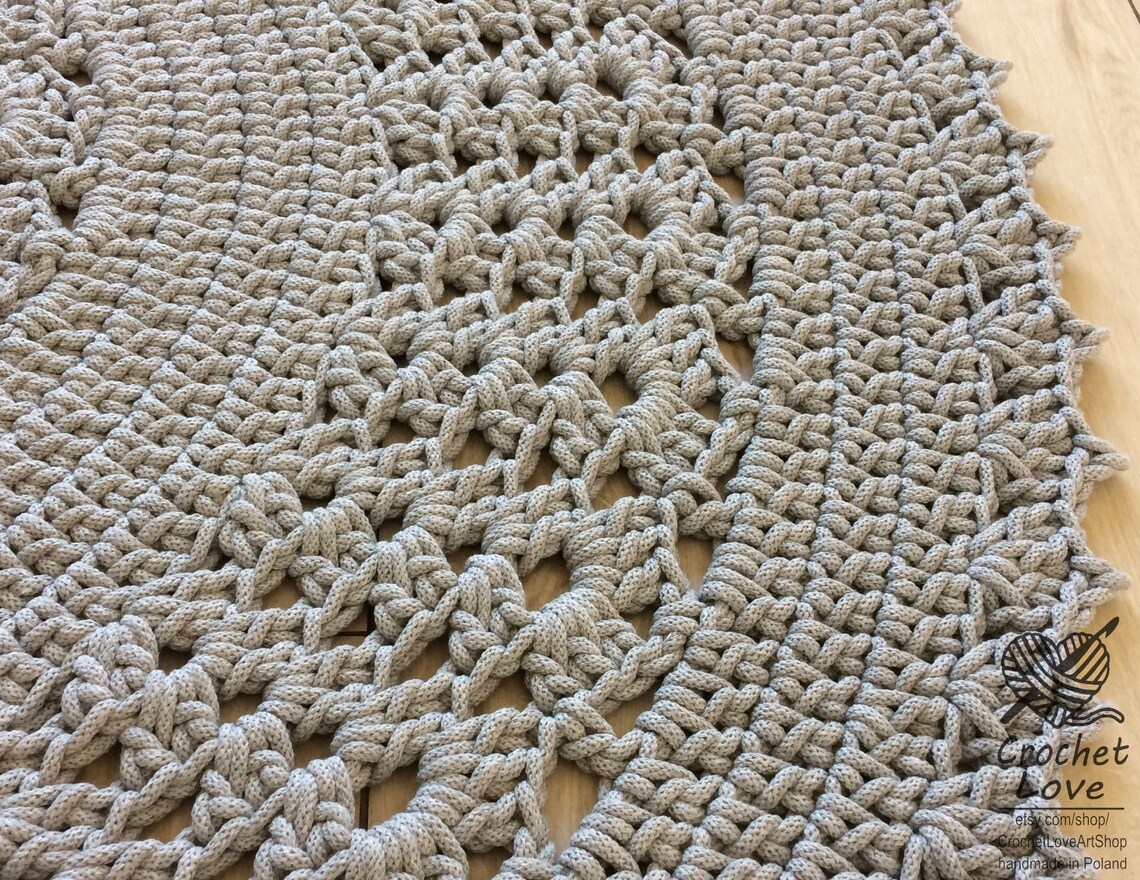 Many Colors Many Sizes Modern CROCHET RUG Round rug | Etsy