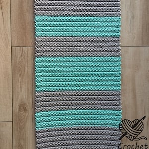Rectangular CROCHET RUG, Rectangular Carpet, Crochet Rug, Knitt Carpet ...