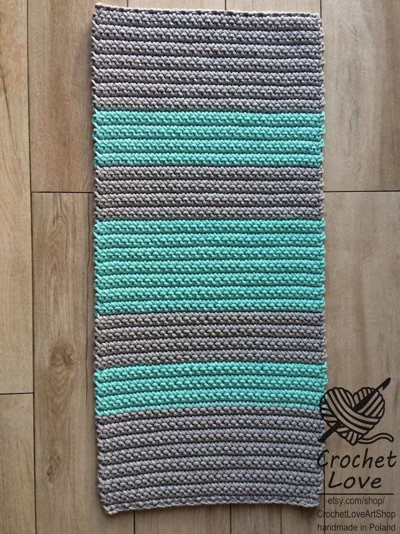 Rectangular CROCHET RUG Rectangular Carpet Crochet Rug - Etsy