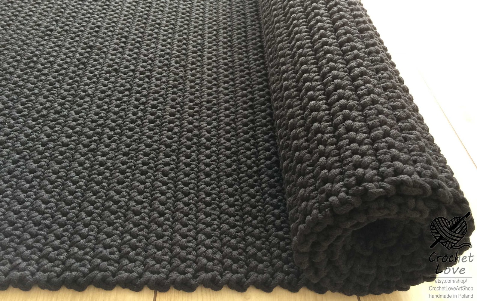 Rectangular CROCHET RUG Rectangular Carpet Crochet Rug | Etsy