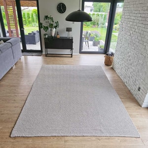 Many Colors, Rectangular Simple CROCHET RUG, Rectangular Carpet ...