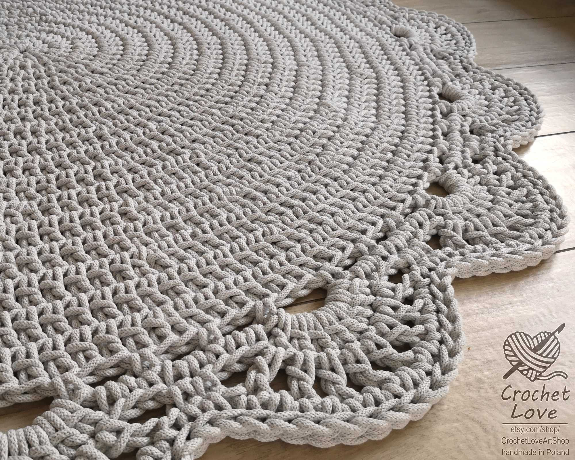 Many Colors Many Sizes Modern CROCHET RUG Round Rug | Etsy