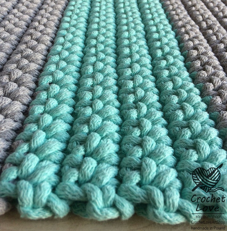 Rectangular CROCHET RUG Rectangular Carpet Crochet Rug - Etsy