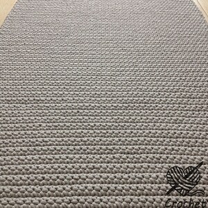 Rectangular CROCHET RUG, Rectangular Carpet, Crochet Rug, Knitt Carpet ...