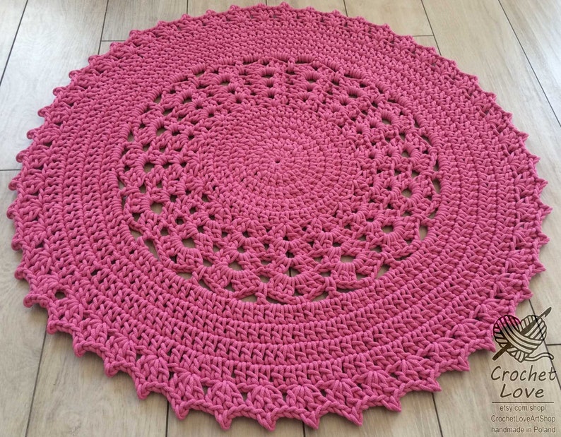 Many Colors Many Sizes Modern Crochet RUG Round Rug - Etsy