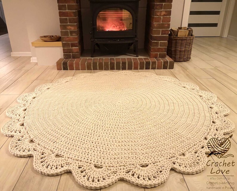 Many Colors Many Sizes Modern CROCHET RUG Round Rug - Etsy