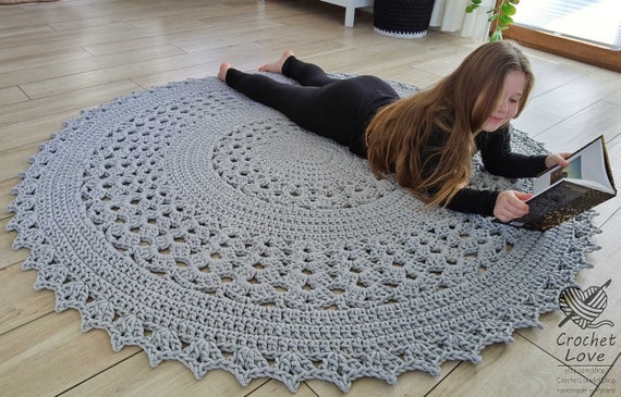 Many Colors Many Sizes Modern CROCHET RUG Round Rug | Etsy