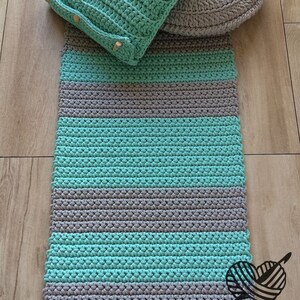 Rectangular CROCHET RUG, Rectangular Carpet, Crochet Rug, Knitt Carpet ...