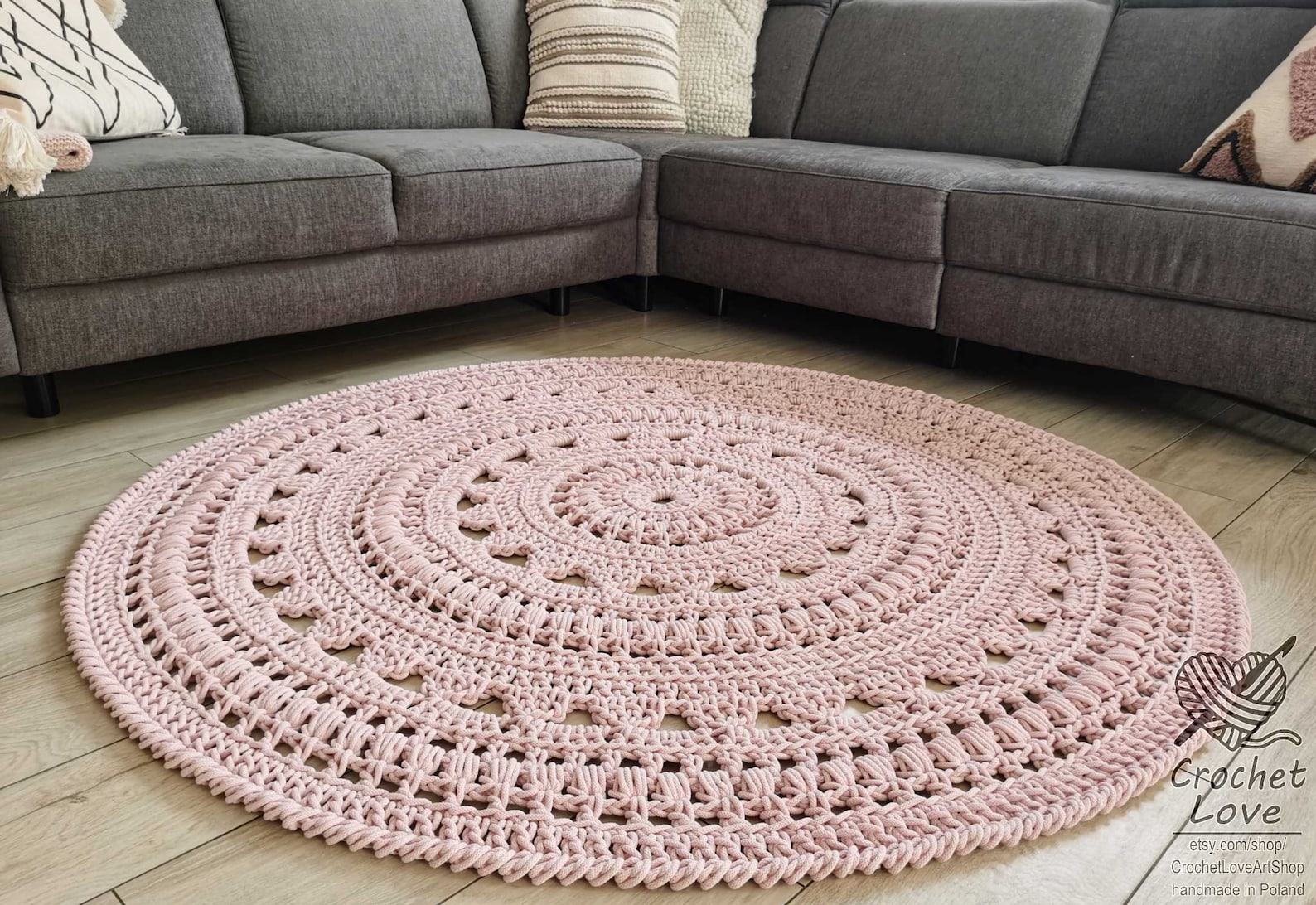 Crochet RUG Doily Rug Round Carpet Round Rug Knitt Carpet | Etsy