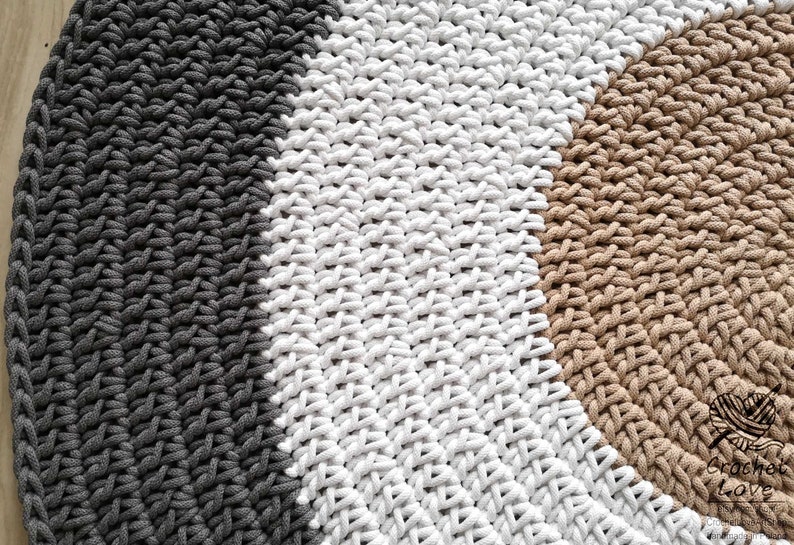 Handmade Large Round Crochet Rug Cotton Cord Rug Natural - Etsy