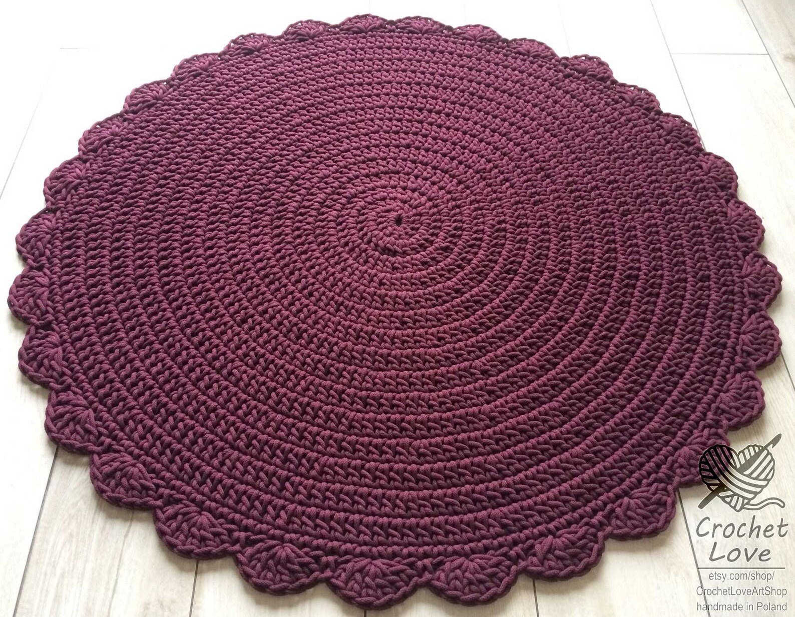 Many Colors, Many Sizes, Modern CROCHET RUG, Round Rug, Teppiche ...