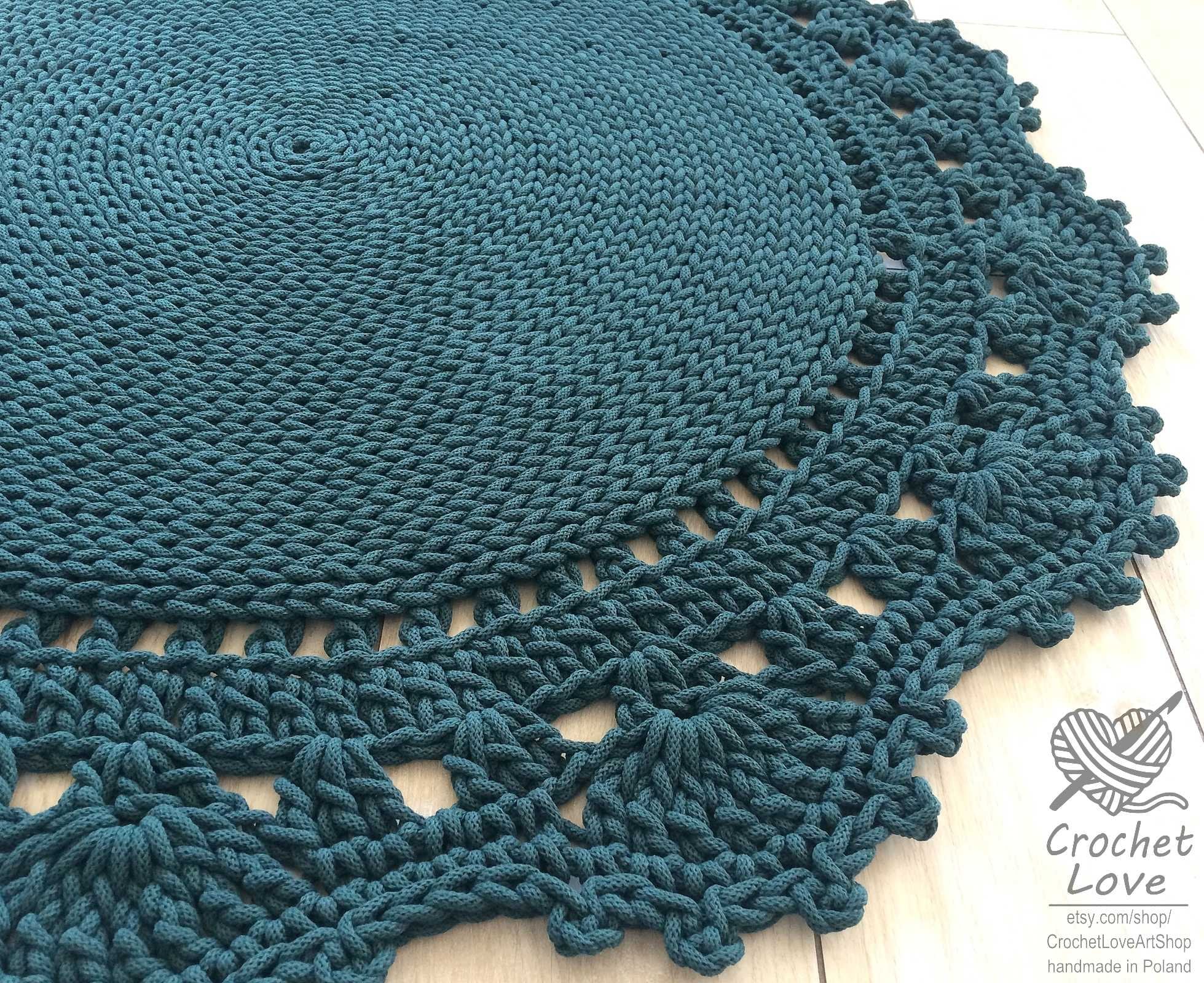 Handmade CROCHET RUG Doily rug Round rug Crochet teppiche | Etsy