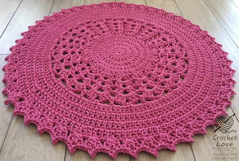 Many Colors Many Sizes Modern Crochet RUG Round Rug - Etsy