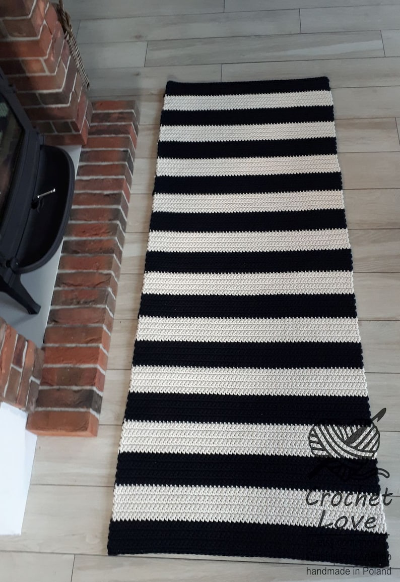Rectangular CROCHET RUG, Rectangular Carpet, Crochet Rug, Knitt Carpet ...