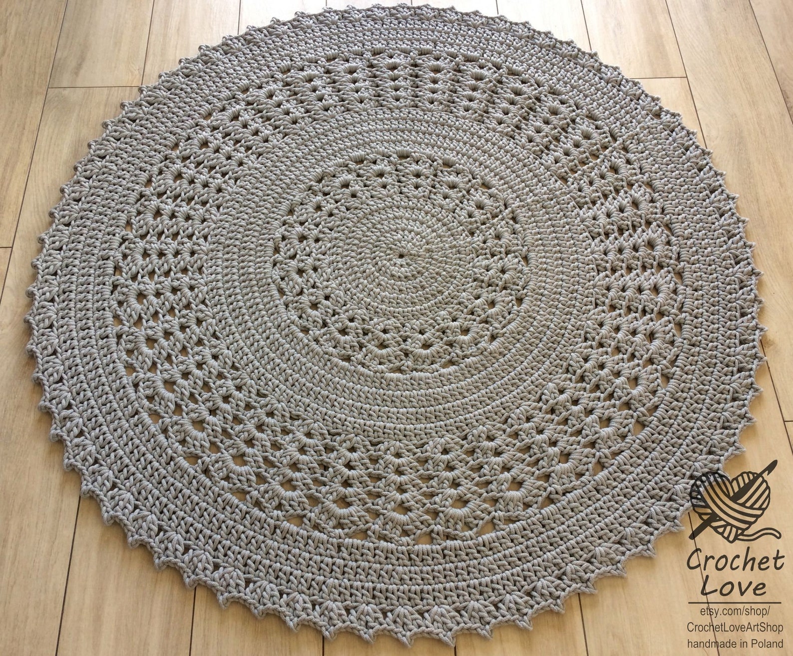 Many Colors Many Sizes Modern CROCHET RUG Round Rug | Etsy