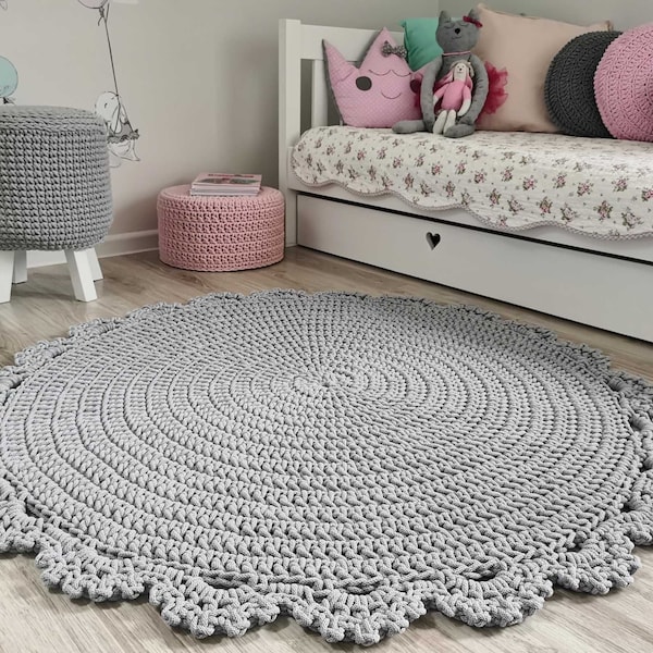 Cotton Crochet Rug - Etsy