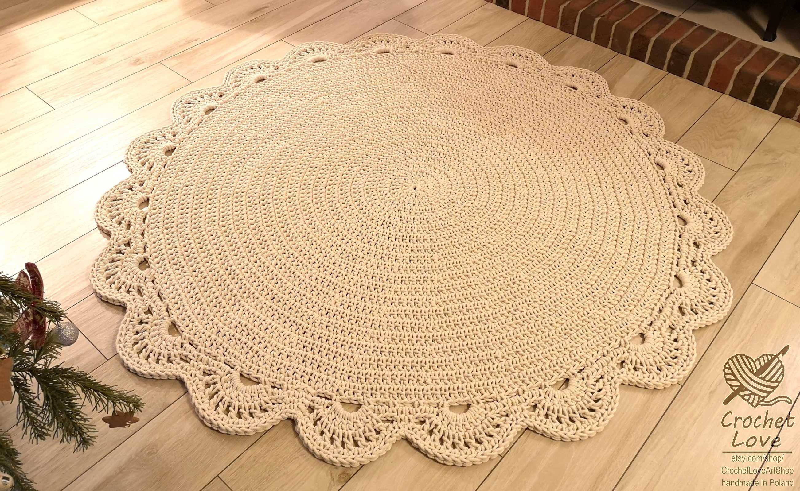 Many Colors Many Sizes Modern CROCHET RUG Round Rug | Etsy