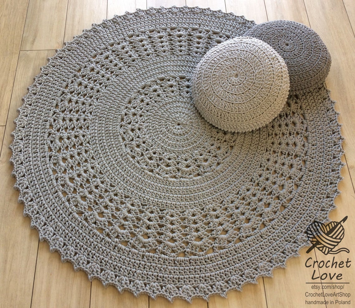 Many Colors Many Sizes Modern CROCHET RUG Round Rug - Etsy