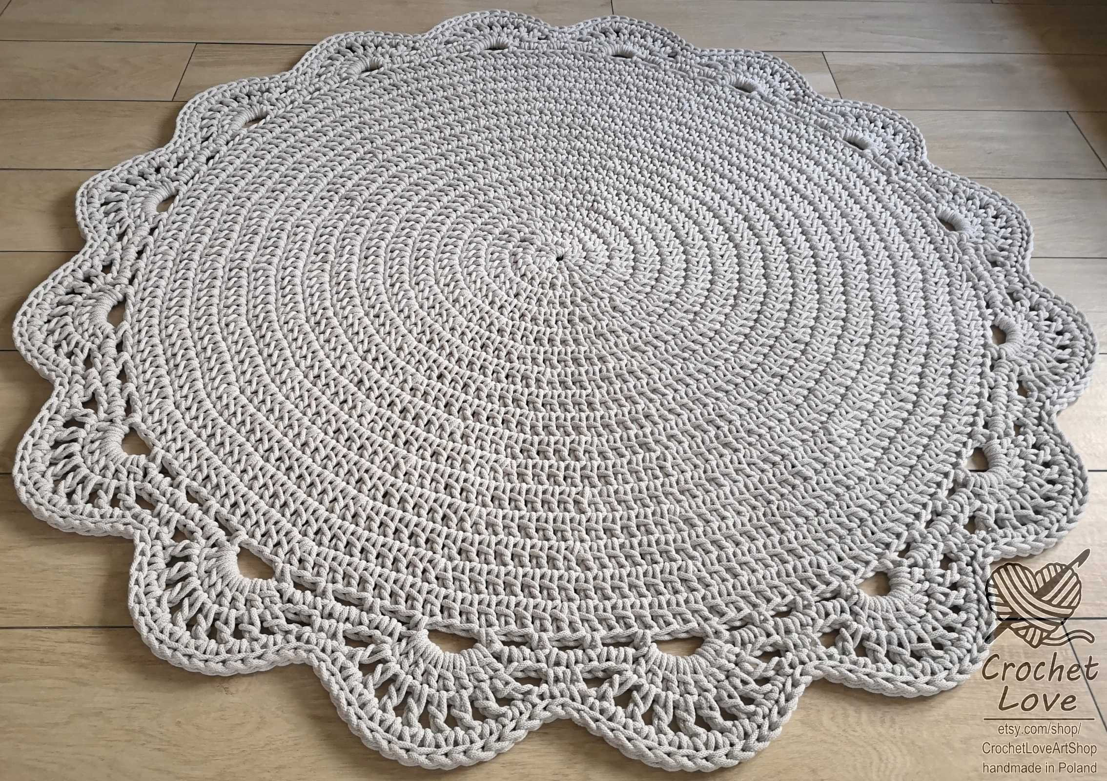 Handmade CROCHET RUG Doily Rug Round Rug Crochet Teppiche | Etsy