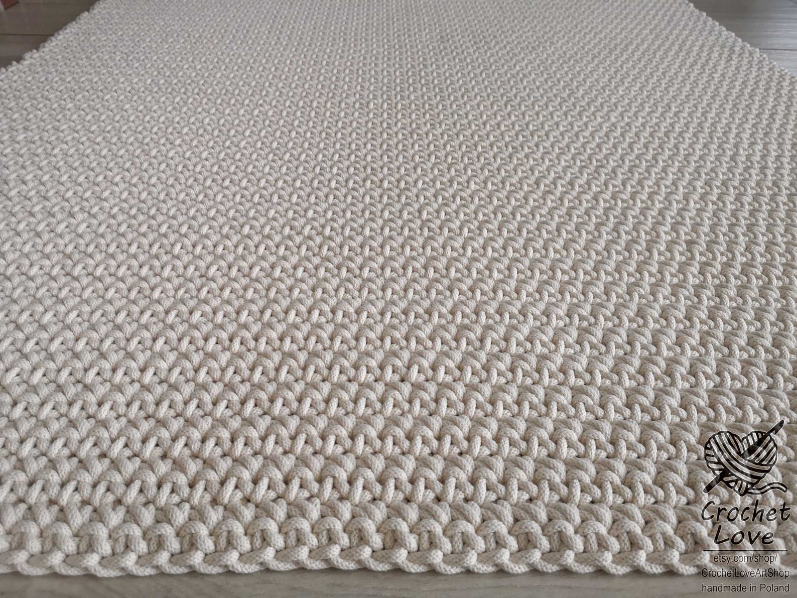 Rectangular CROCHET RUG Rectangular Carpet Crochet Rug | Etsy