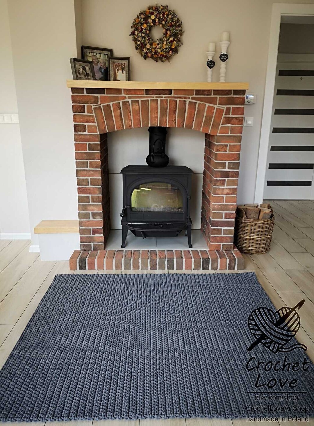 Rectangular CROCHET RUG, Rectangular Carpet, Crochet Rug, Knitt Carpet ...