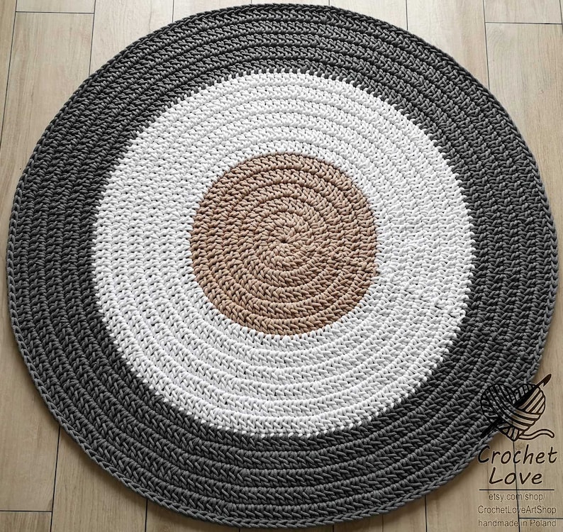 Handmade Large Round Crochet Rug Cotton Cord Rug Natural - Etsy