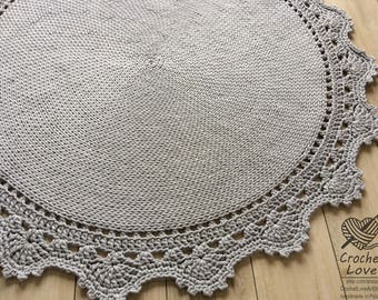 Handmade CROCHET RUG, Doily Rug, Round Rug, Crochet Teppiche ...