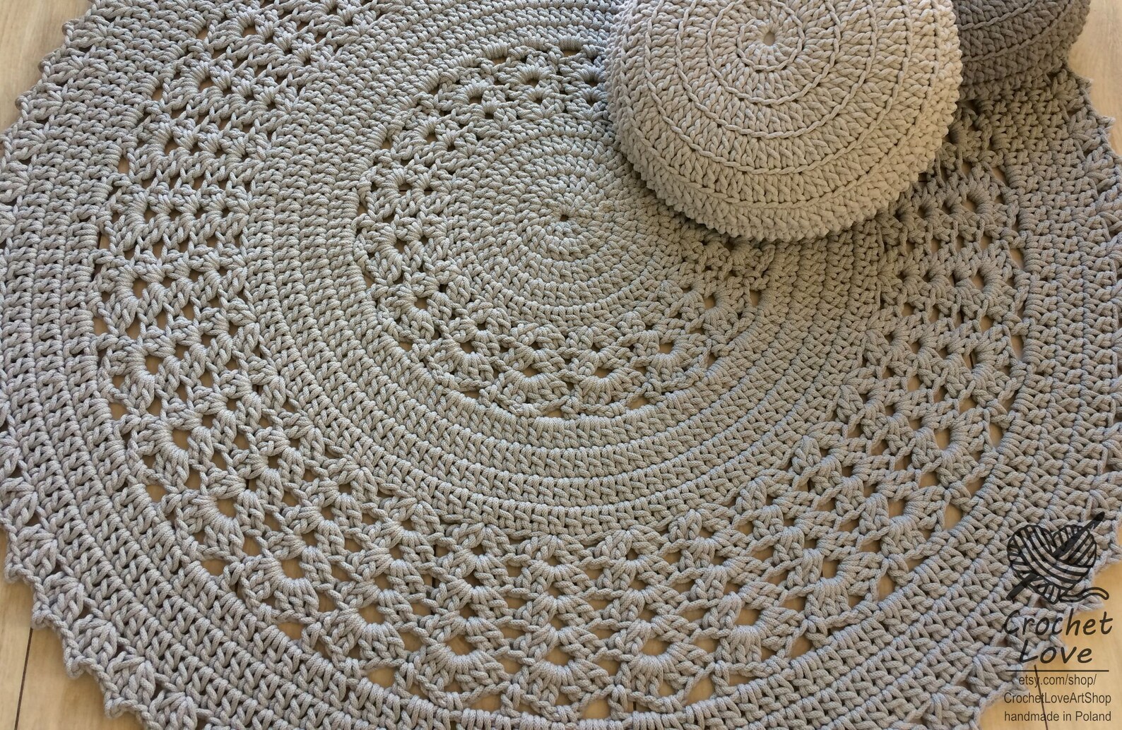 Many Colors Many Sizes Modern CROCHET RUG Round Rug | Etsy