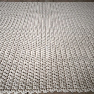 Rectangular CROCHET RUG, Rectangular Carpet, Crochet Rug, Knitt Carpet ...