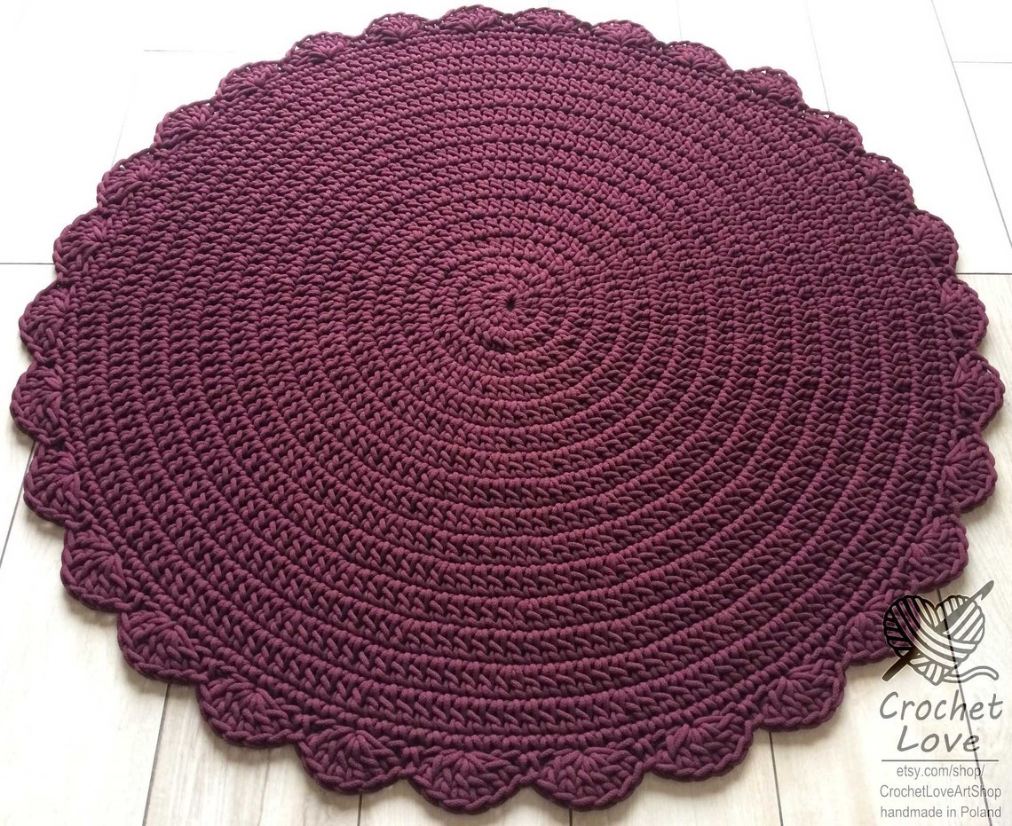 Many Colors, Many Sizes, Modern CROCHET RUG, Round Rug, Teppiche ...