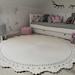 Many Colors, Many Sizes, Handmade ECRU Cream Large Crochet RUG ...