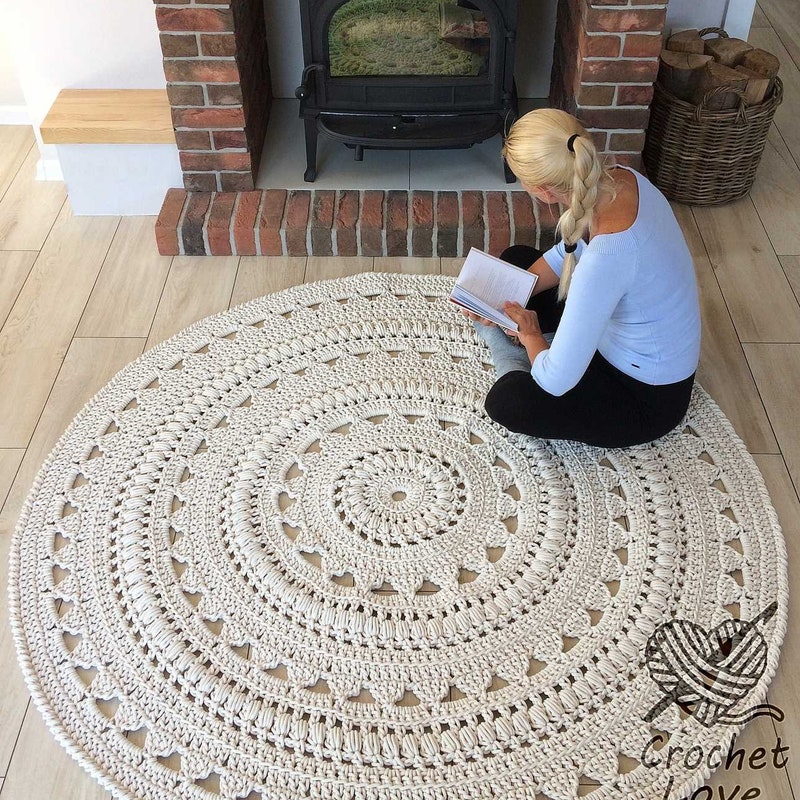 Cotton Crochet Rug - Etsy