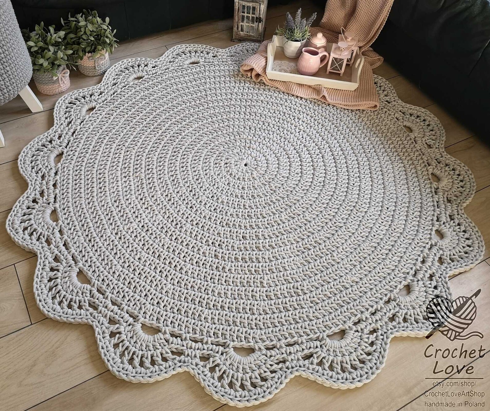 Handmade CROCHET RUG Nursery Rug Doily Rug Round Rug - Etsy