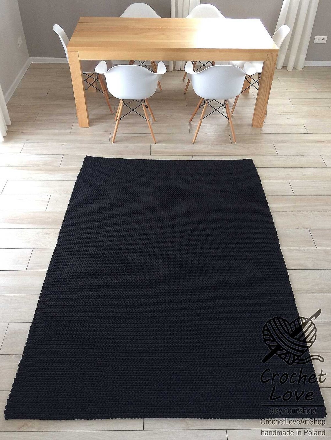 Rectangular CROCHET RUG Rectangular Carpet Crochet Rug | Etsy